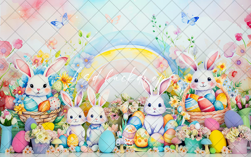 Spring Easter Bunny Photography Backdrop for Photography