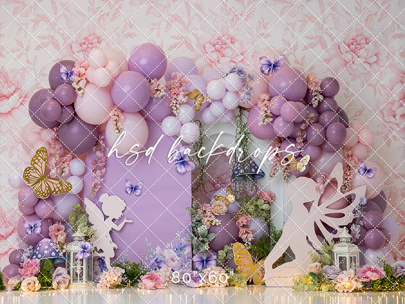 Pixie Party Fairy Themed Birthday Cake Smash Photography Backdrop Hsd Photography Backdrops