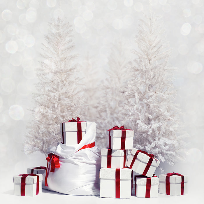 Christmas Photography Backdrop, Tree & Presents Photo Background