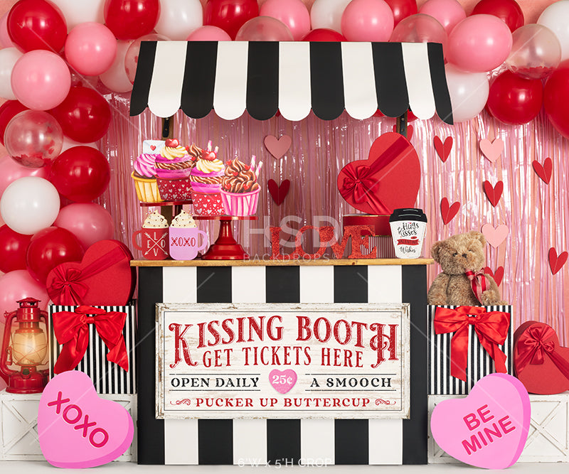 Valentine's Day Kissing Booth Backdrop for Photography – HSD Photography Backdrops