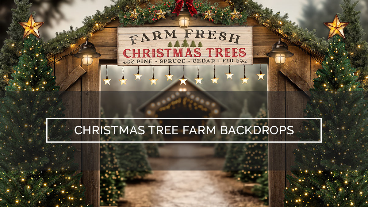 Holiday Charm in the Studio: Christmas Tree Farm Backdrops for Photogr