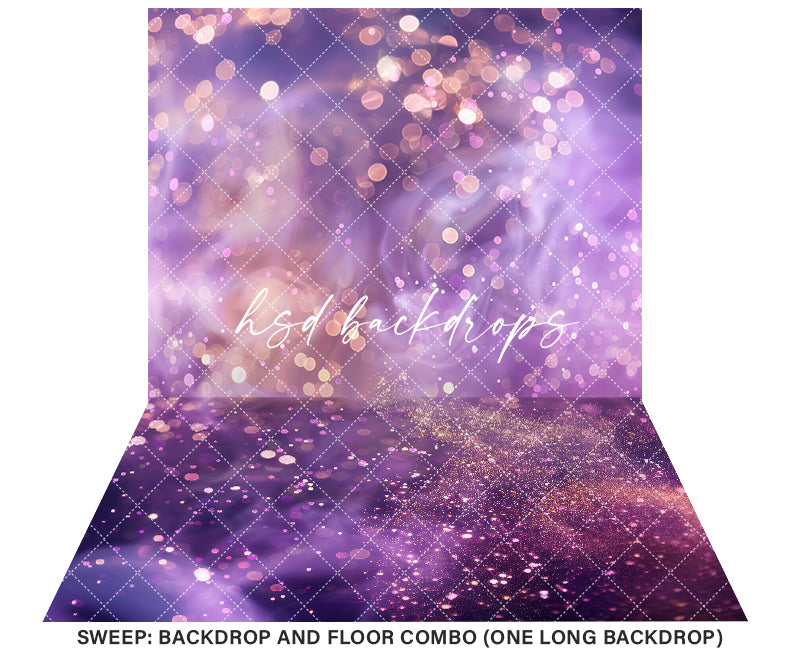 Purple Bokeh Glam Popstar Concert Photo Backdrop Swift