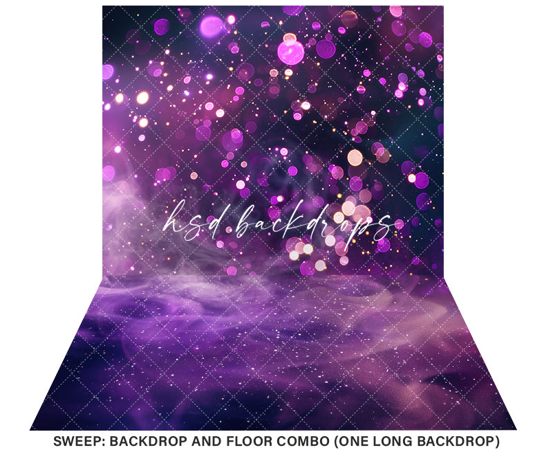 Purple Bokeh Glam Popstar Concert Photo Backdrop Swift