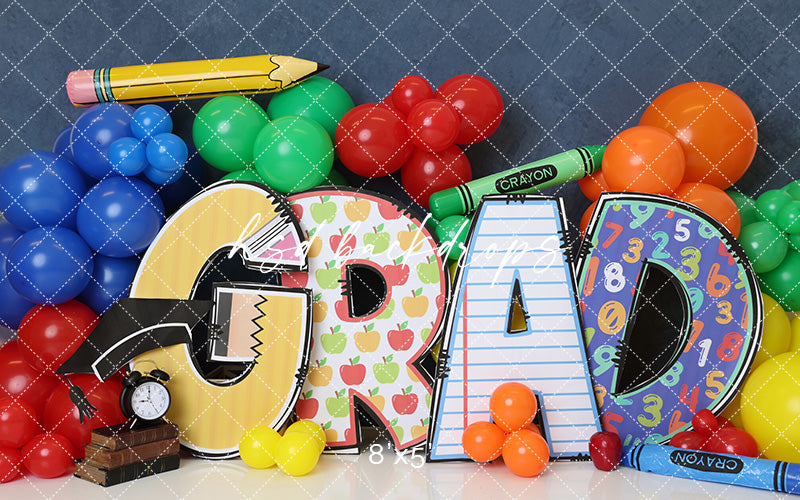 Preschool Kindergarden Graduation Photo Backdrop for Photoshoot