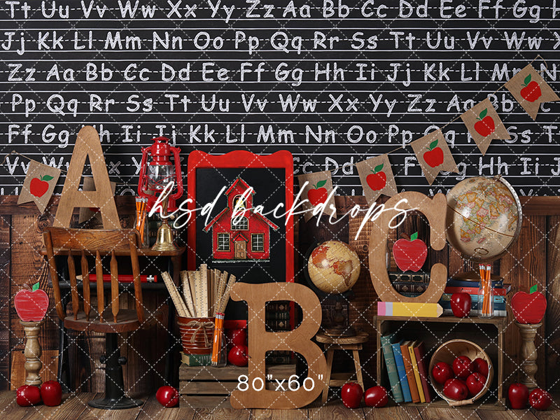 Rustic Classroom Back to School Backdrop for Pictures