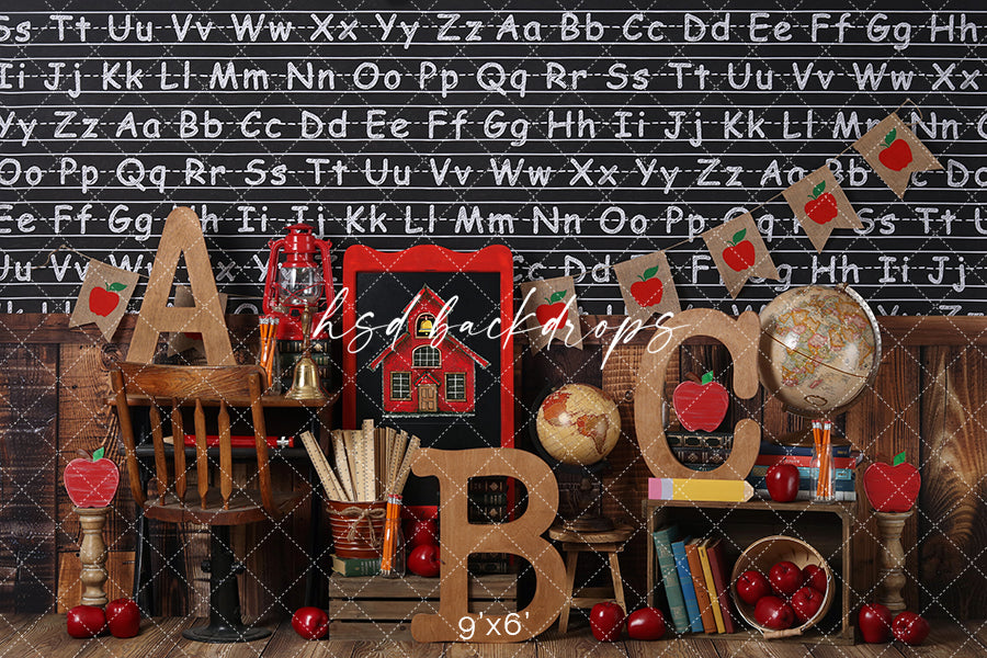 Rustic Classroom Back to School Backdrop for Pictures