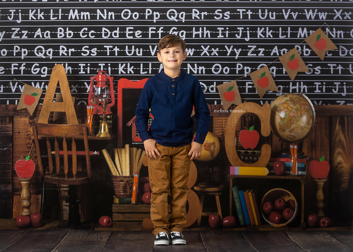 Rustic Classroom Back to School Backdrop for Pictures