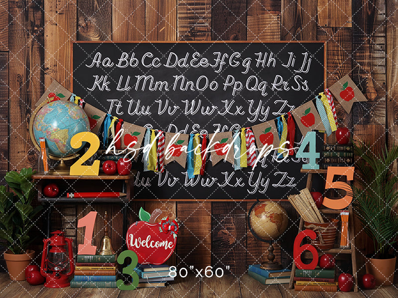 ABC's and 123's Back to School Studio Backdrop for Pictures – HSD ...