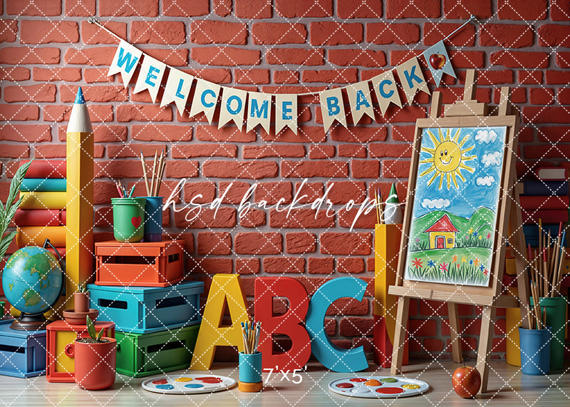 Art Station Backdrop to School Classroom Photography Backdrop – HSD ...