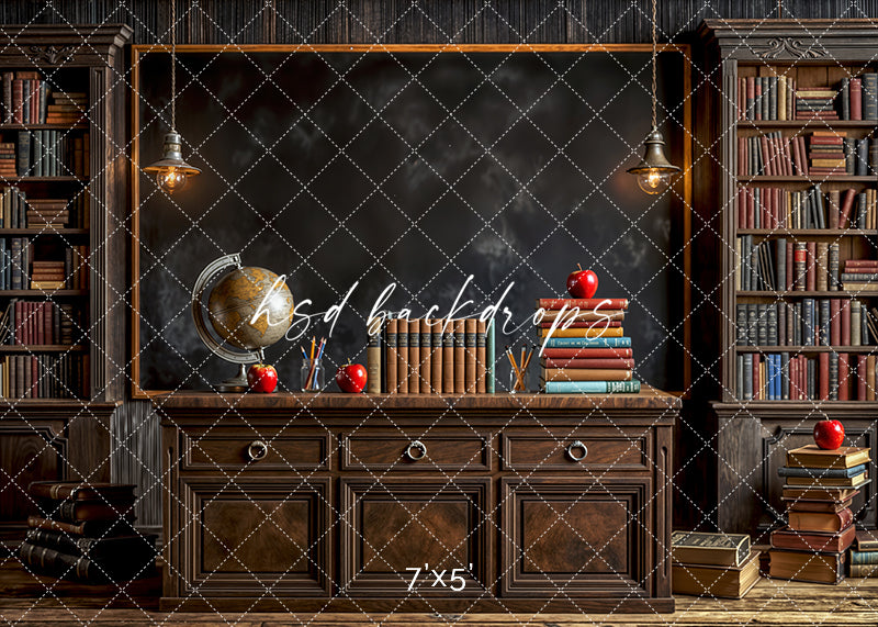 Back to Books Classroom Backdrop – Vintage School Photo Scene – HSD ...
