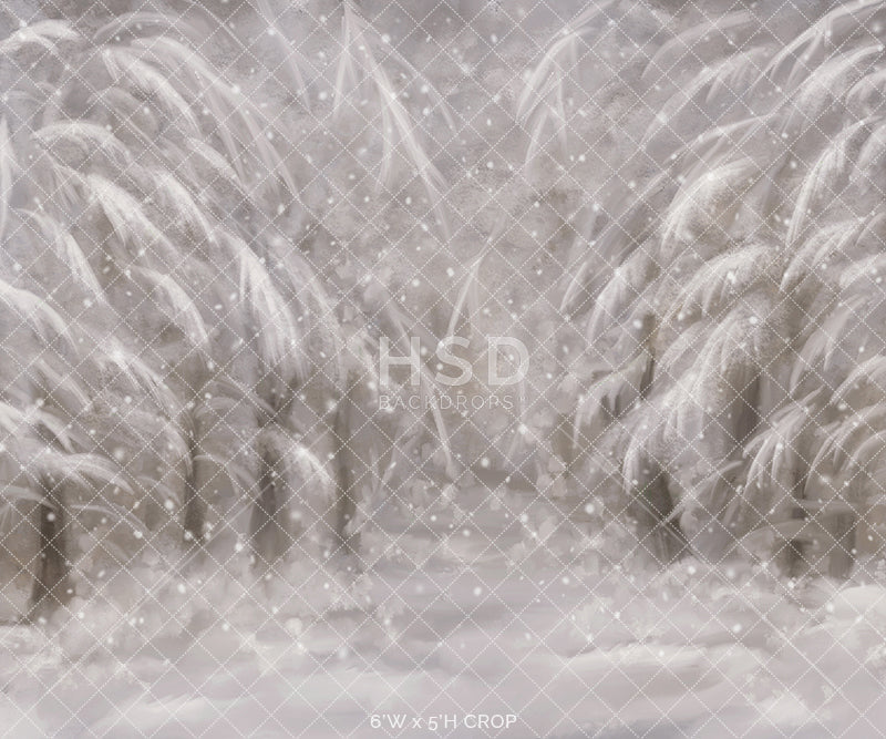 Snowy winter forest backdrop with winter wonderland theme – HSD ...