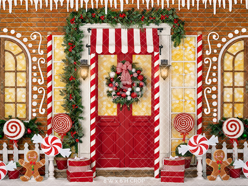 Gingerbread House Backdrop. Christmas Backdrops for Photography