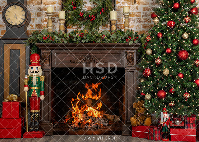 Christmas Tree Fireplace Backgrounds
