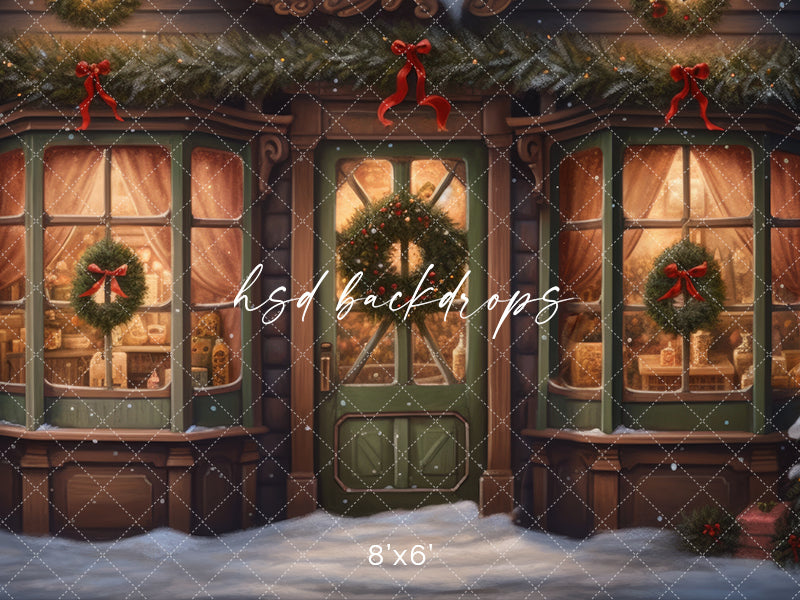 Santa's Workshop Backdrop | Elves Toy Shop Photography Background