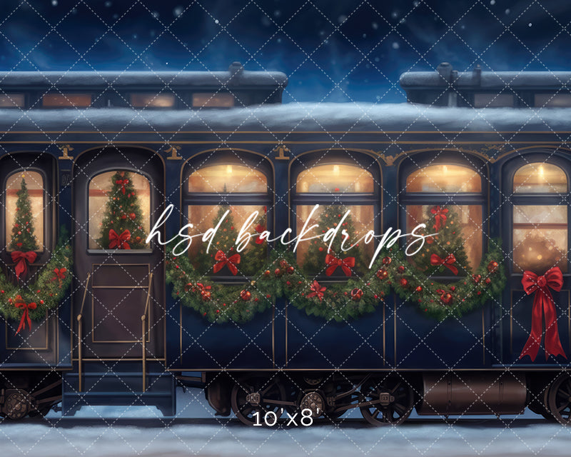 Polar Express Train Christmas Backdrop - CHS46677