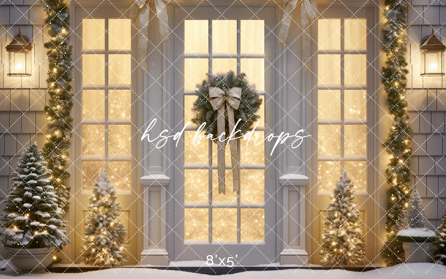 Bokeh Christmas Window Backdrop for Pictures