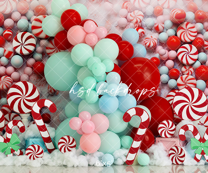 Christmas Balloon Backdrop for Cake Smash Birthday Party Photos – HSD ...