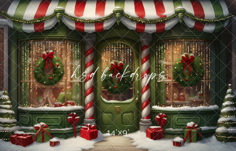 Grinchymas Storefront Christmas Photography backdrop and floor – HSD ...