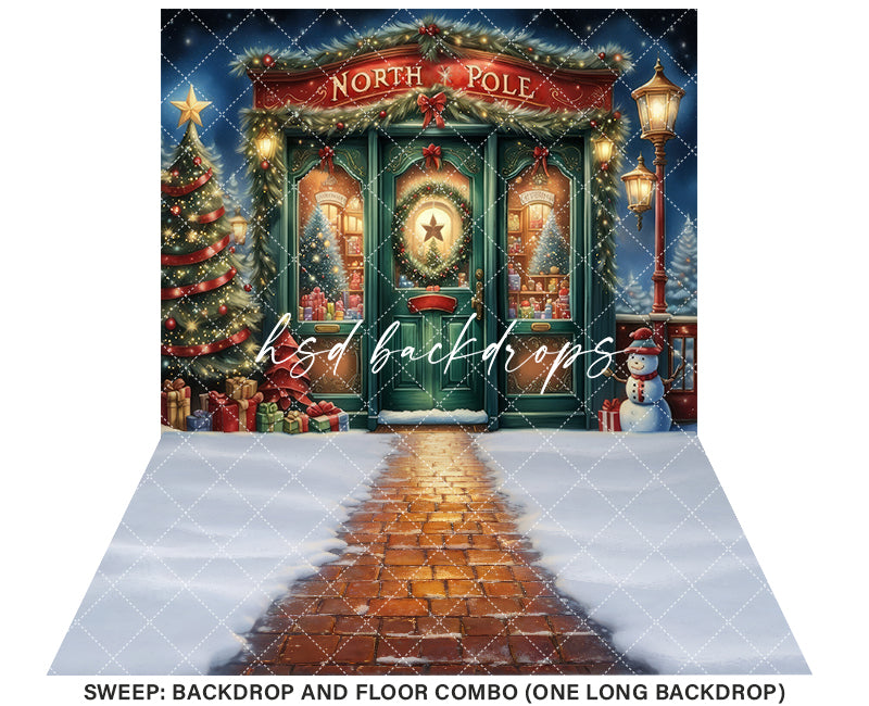 North Pole Trading Co. Christmas Photography Backdrop