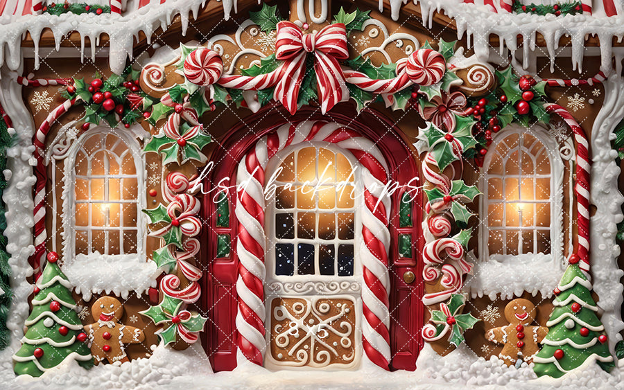 Jolly Gingerbread Men Christmas Photo Background