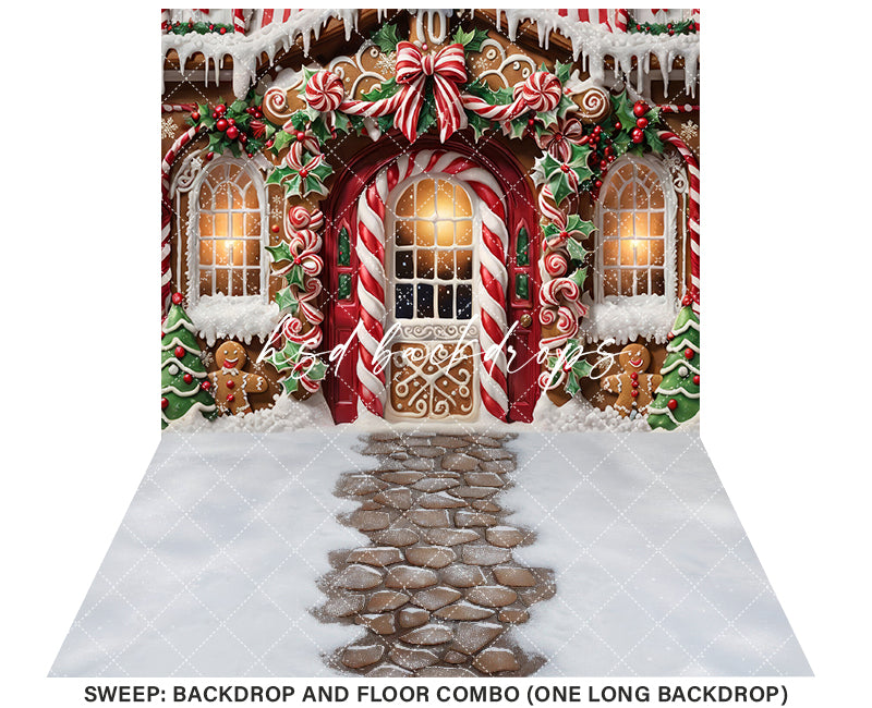 Jolly Gingerbread Men Christmas Photo Background