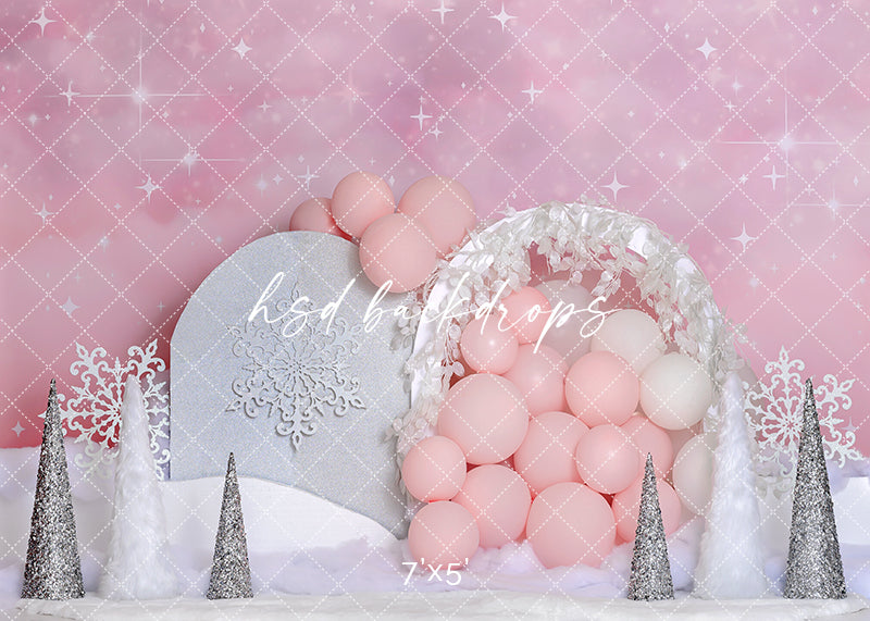 Winter Theme Cake Smash Photography Backdrop