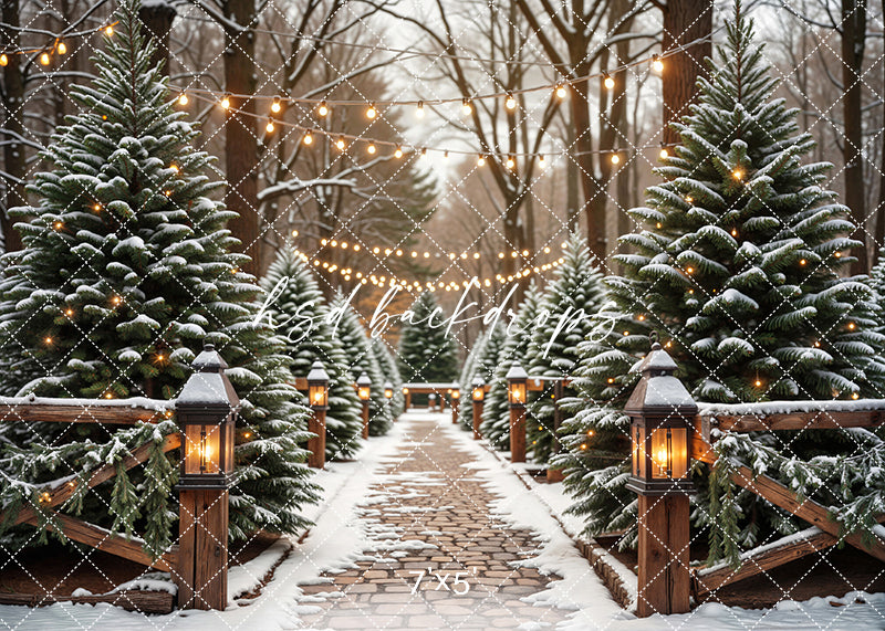 Evergreen Tree Farm Entrance Studio Photography Background – HSD ...