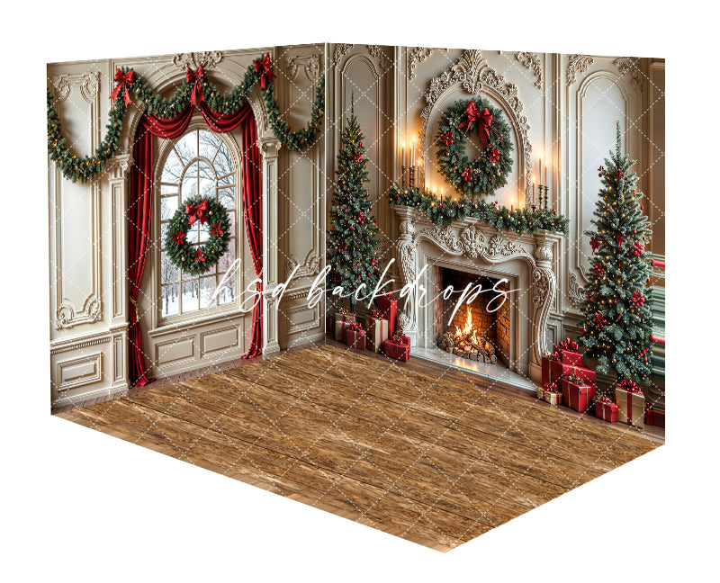 Festive Fireside Dreams Room - CHS74042 OP2 – HSD Photography Backdrops