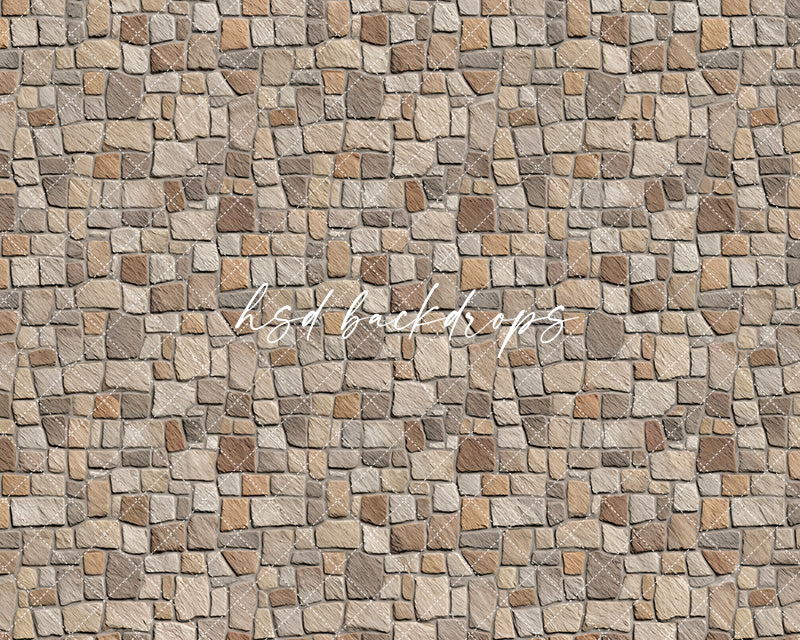 European Stone Floor – Rustic Neutral Floor Mat – HSD Photography Backdrops