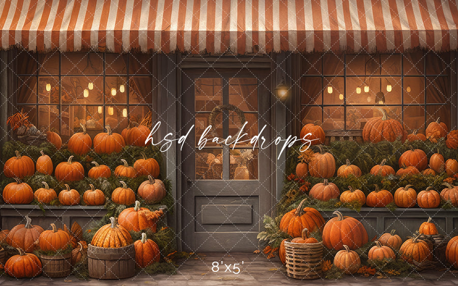 Arched Autumn Door Studio Photography Backdrop