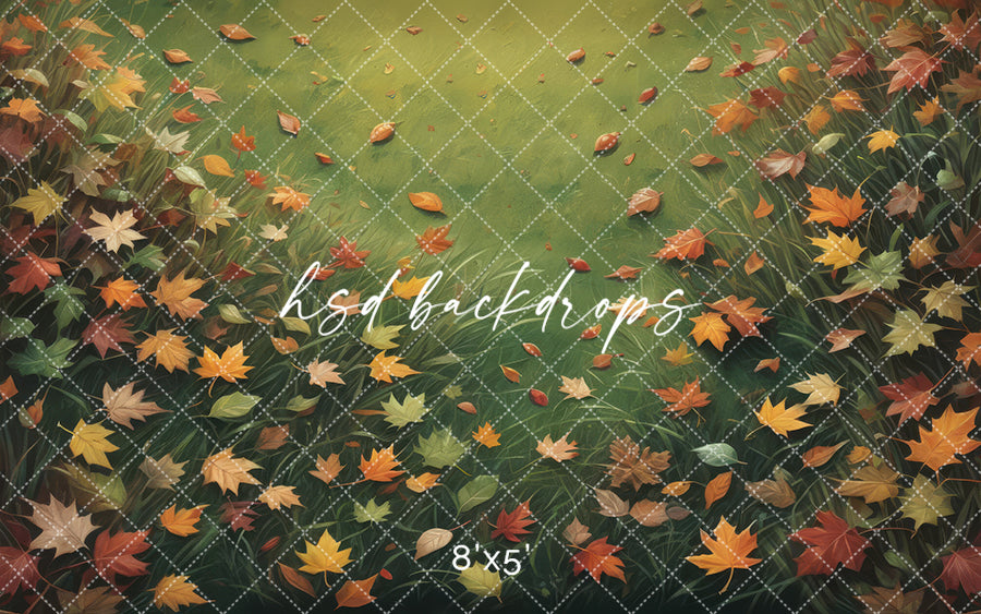 Autumn Grass Rubber backed photography floor mat