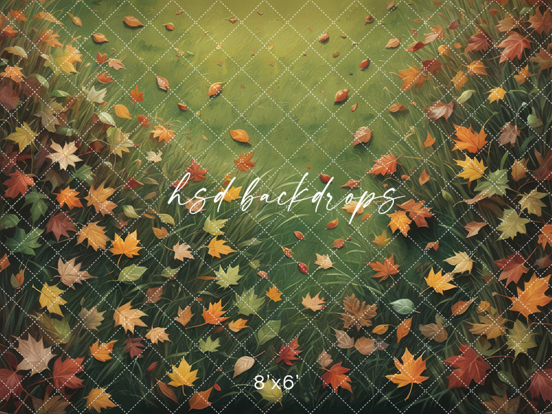 Autumn Grass photography backdrop floor