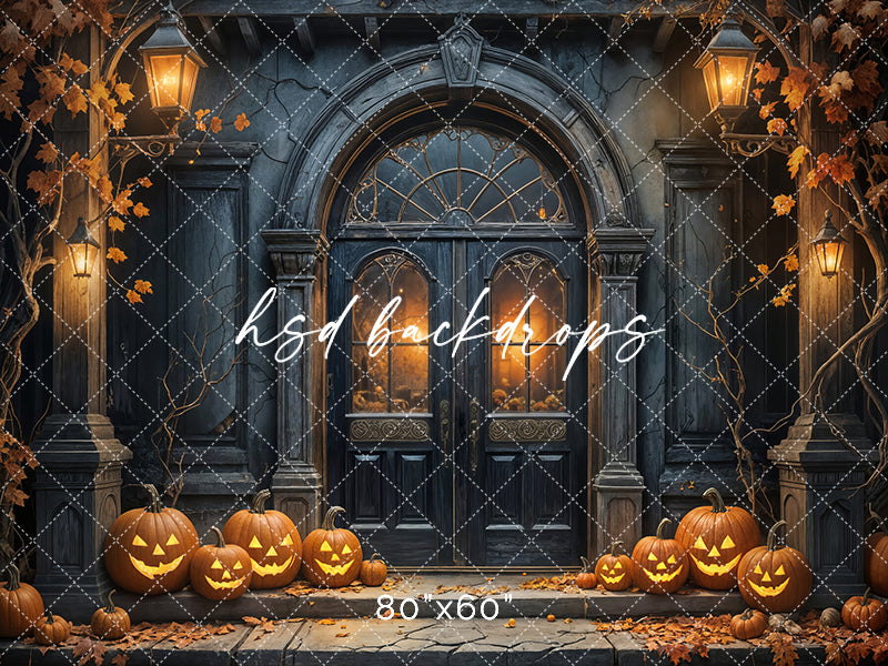 Haunted House Door Photo Booth backdrop