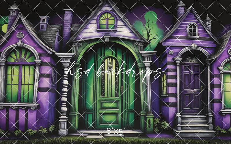 Ghost with the Most Door Holloween Photo Backdrop