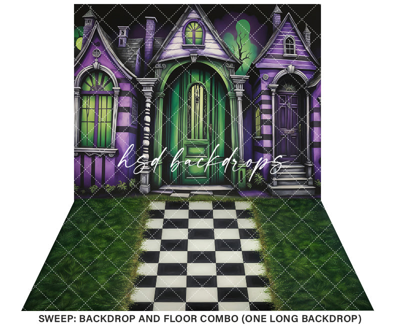 Ghost with the Most Door Holloween Photo Backdrop