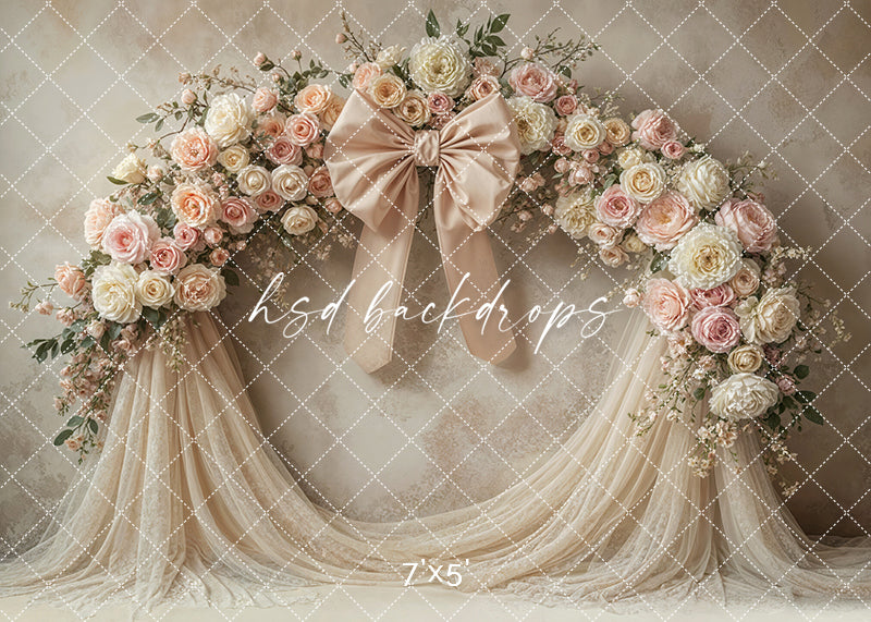 Beautiful Floral Arch Bow Mother's Day Photoshoot Backdrop – HSD ...