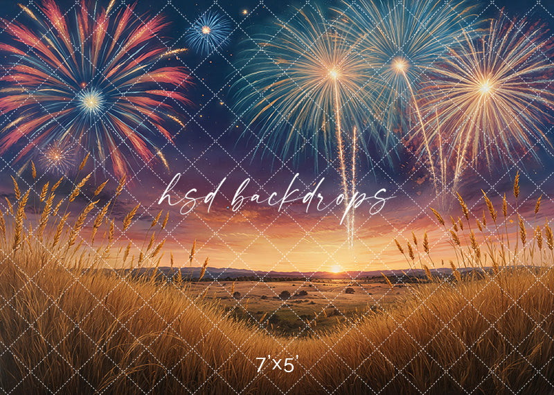 Fireworks Field 4th of July Photography Backdrop – HSD Photography ...