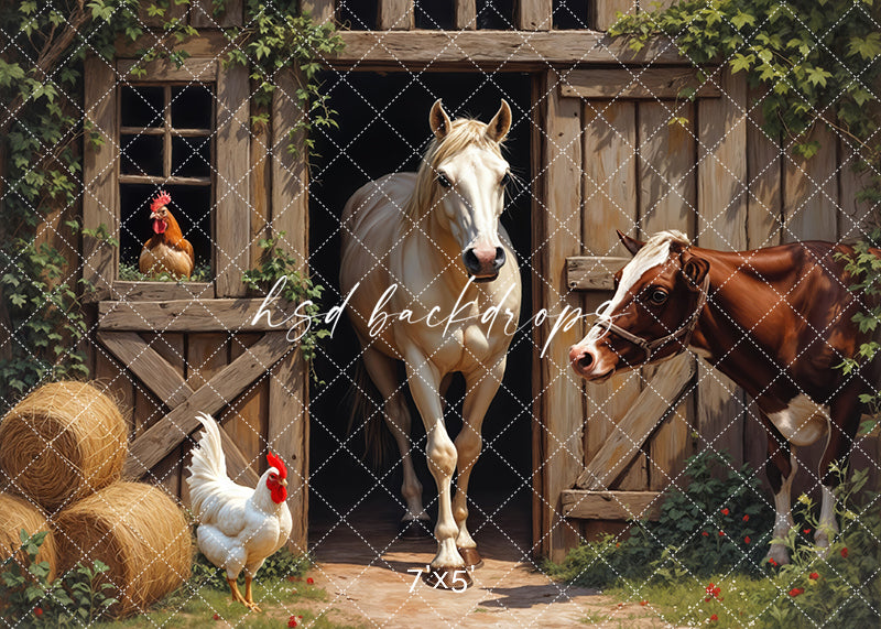 Barn Animals Photography Backdrop for Summer – HSD Photography Backdrops