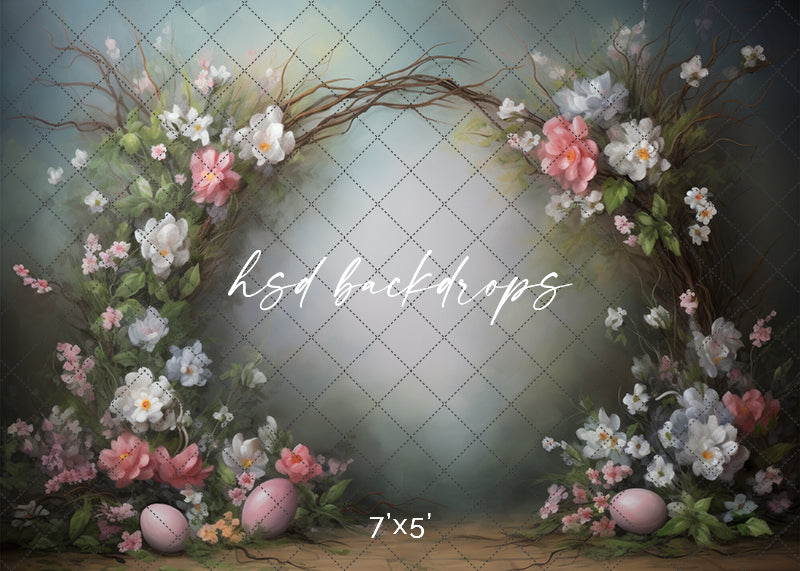 Easter Theme Backdrop for Photography | Under the Easter Arch