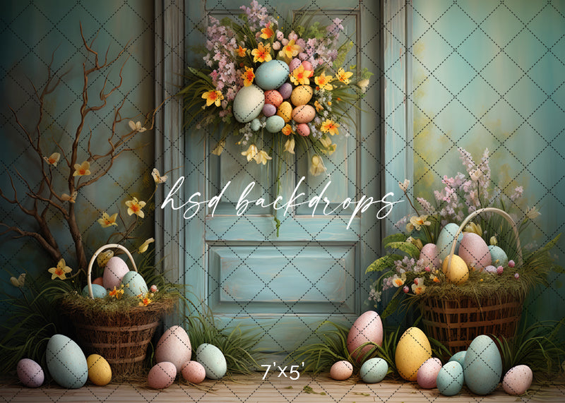 Easter Spring Themed Photo Backdrop | Hop On In