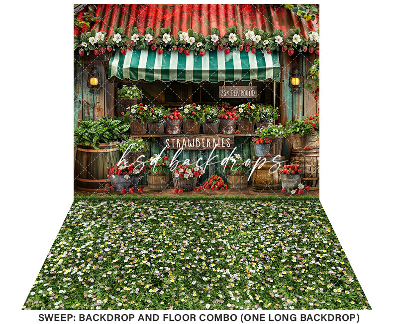 Spring Summer Backdrop for Pictures | Strawberry Shack