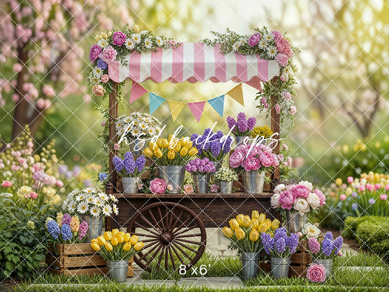 Spring Bloom Flower Cart – Garden Market Backdrop – HSD Photography ...