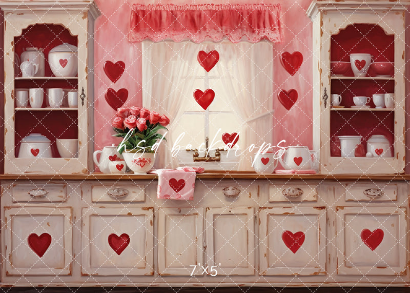 Valentine's Day Photo Kitchen Backdrop for Pictures – HSD Photography ...