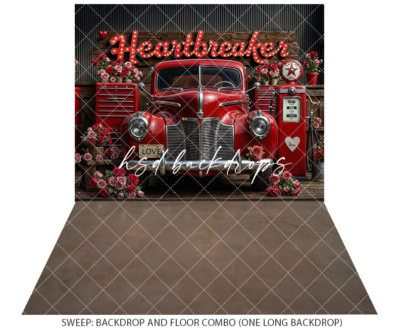 Heartbreaker Garage Photo Backdrop | Valentine’s Day Photography – HSD ...