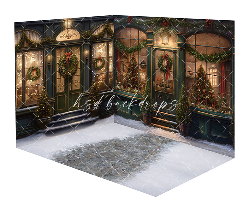 Christmas Shop Toy Store Front Backdrop - CHS46869 – HSD Photography ...