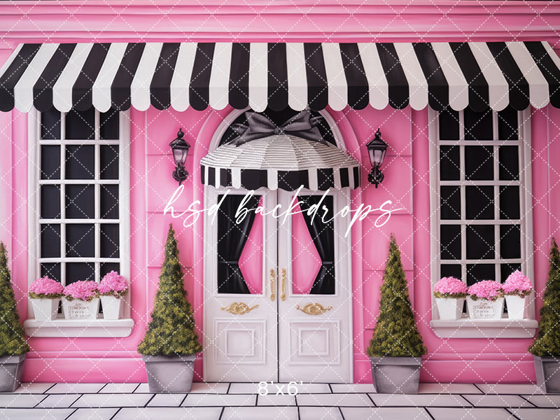 Boutique Storefront Photo Backdrop for Barbie Inspired Photos