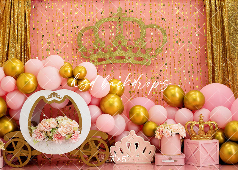 Royal Princess Backdrop for Princess Themed Birthday Cake Smash