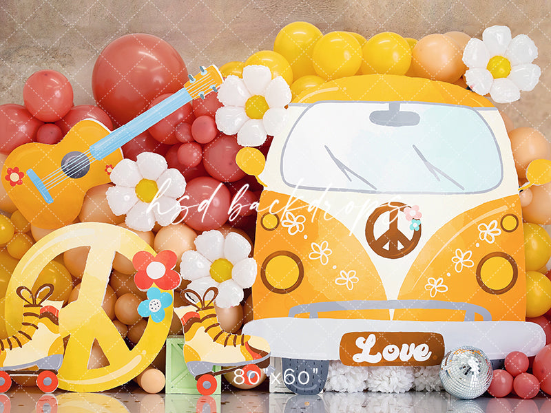 Two Groovy Photo Backdrop for Cake Smash Portraits