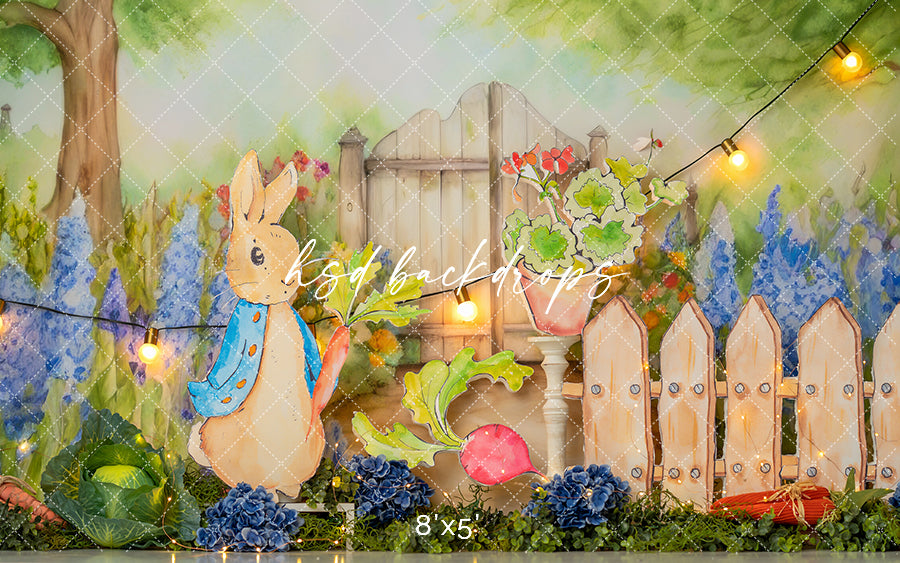 Peter Rabbit Inspired Birthday Photography Backdrop