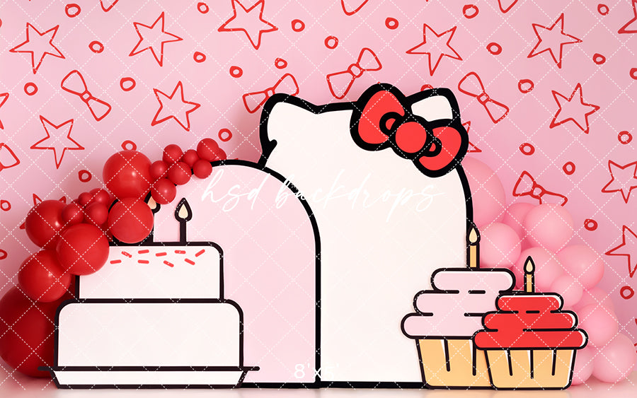 Hello Kitty Birthday Backdrop